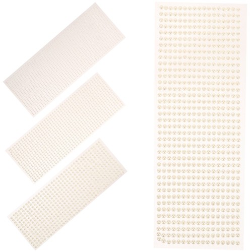 4 Sheets Pearl Sticker Flatback Pearls for Crafts Decoration Crafting ...