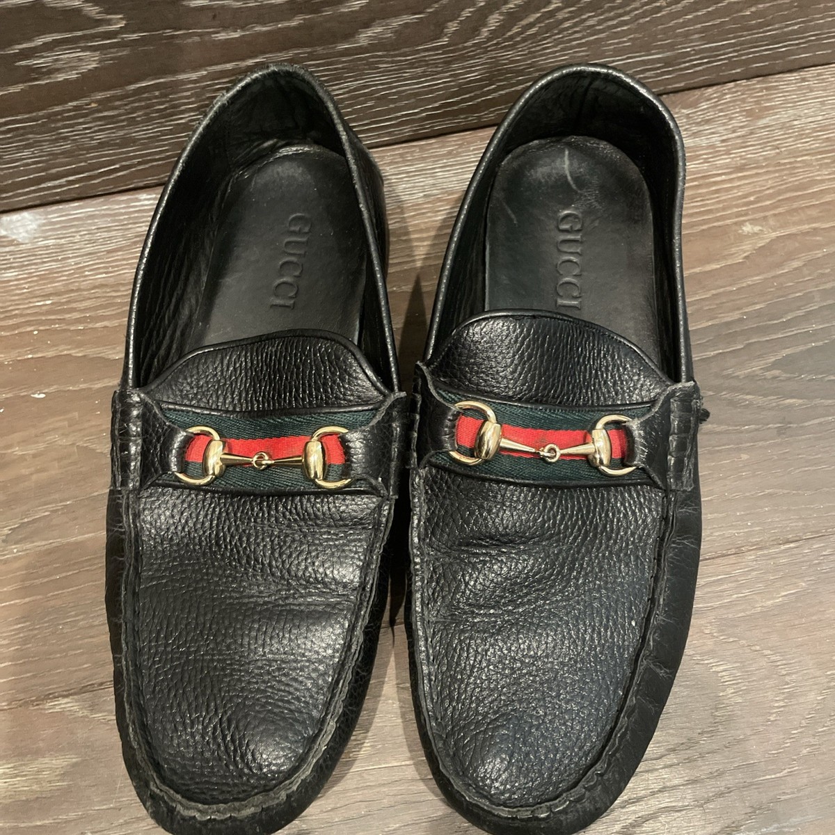 Gucci Loafers Dress Men's Drivers Black Leather Horsebit Gucci Loafers Dress Men's Drivers Black Leather Horsebit