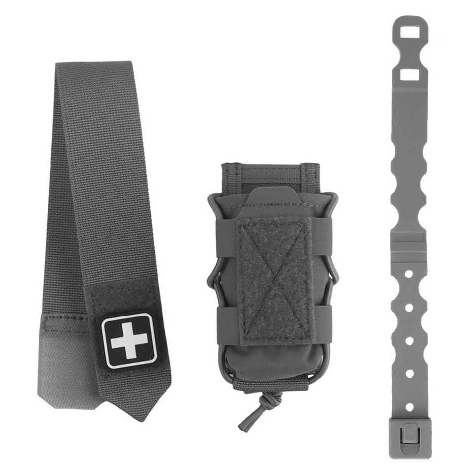 Molle First Aid Kit Pack EMT Emergency Survival Med Pouch for Chest Rig ...