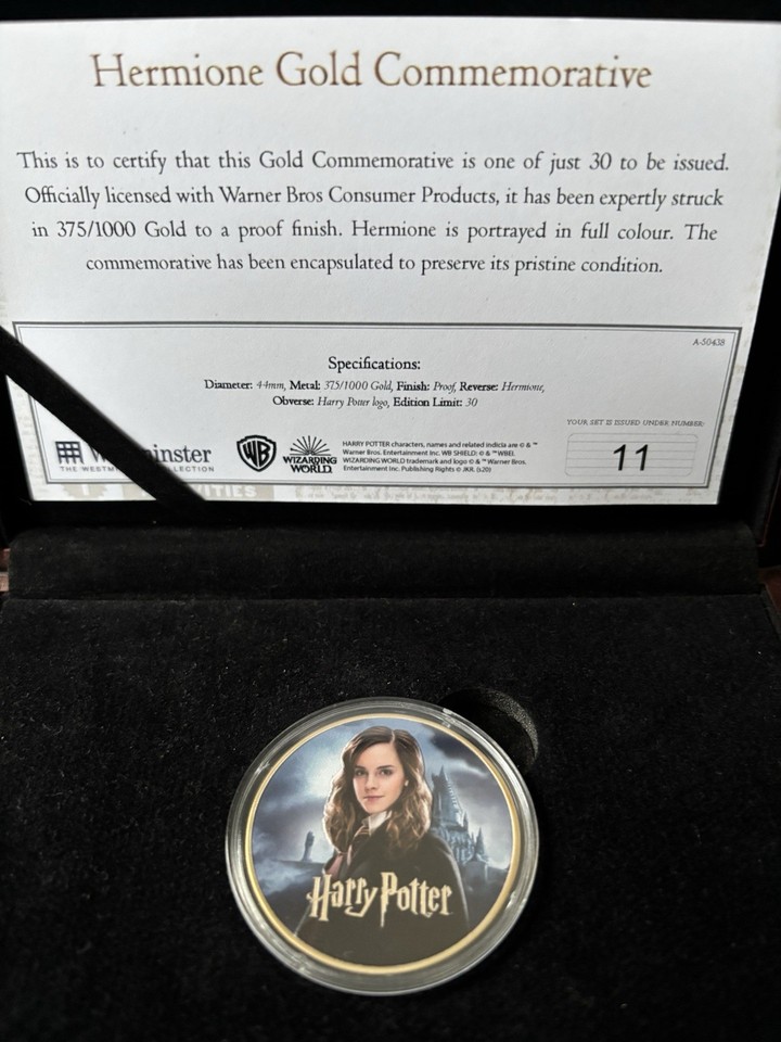 Gold Coin - 9k - (AU.375) - Gold Coin - Limited Edition Harry Potter ...