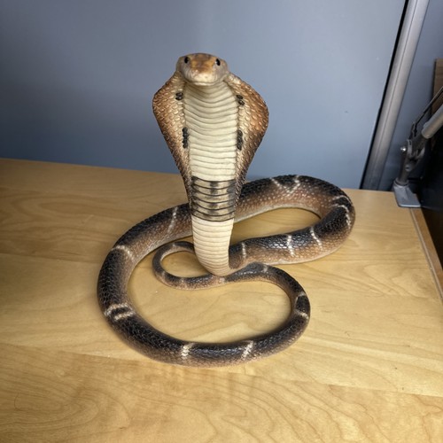 10" Realistic KING COBRA Snake Decorative Statue Figurine Resin ...