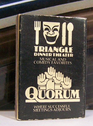 Rare Vintage Matchbook Cover S2 North Carolina Quorum Triangle Dinner ...