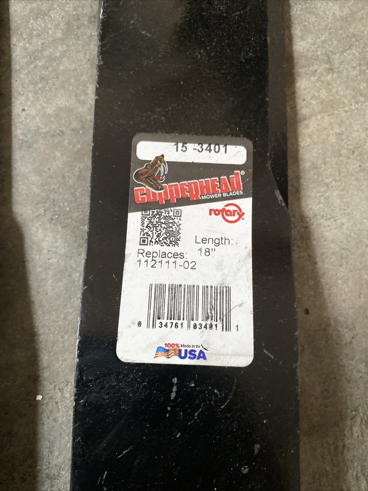 3 Pack - 18" x 5/8" Rotary Copperhead 15-3401 Mower Blade fits Bobcat ...