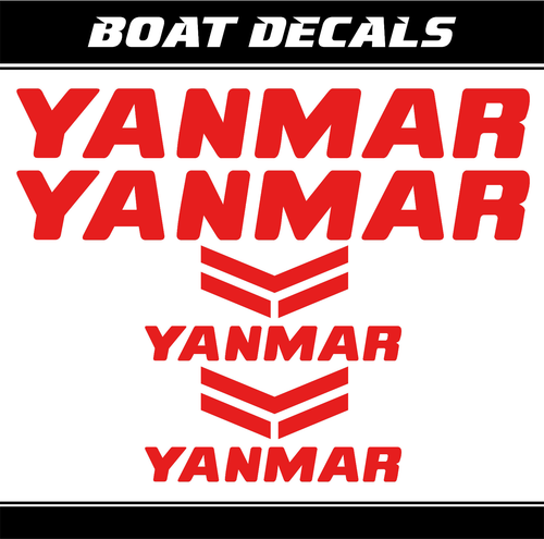 Yanmar decals motorboat 32" Bagger engine boat sticker set XL ORACAL ...