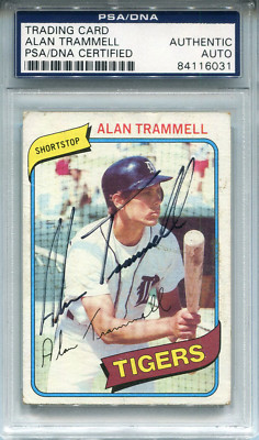 Alan Trammell Autographed 1980 Topps Card (PSA) | eBay