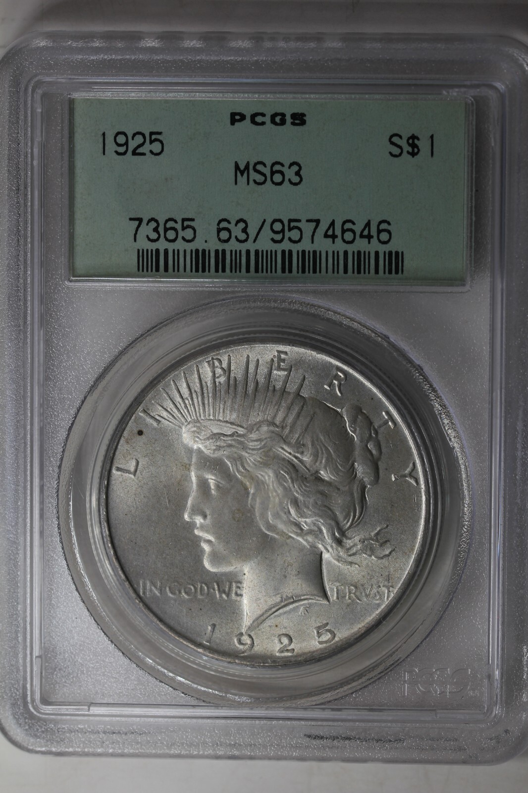 1925 $1 PCGS MS63 Peace Dollar, 1900's Silver Dollar | eBay