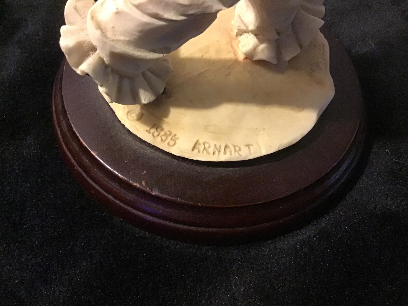 1985 ARNART: CLOWN PUCCI figurine statuette with wooden brick 8” | eBay