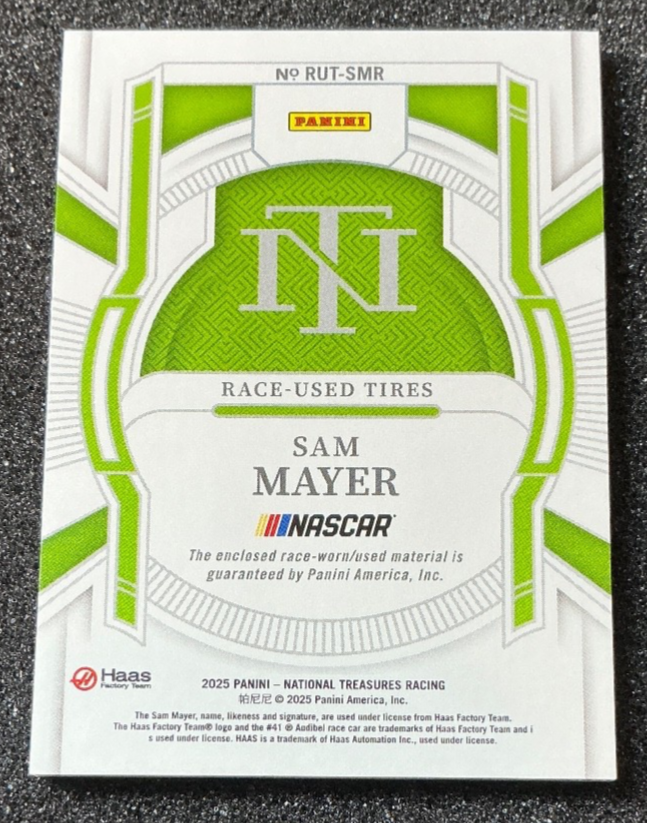 2025 National Treasures Racing Sam Mayer Race Used Tires Green /10 SSP ...