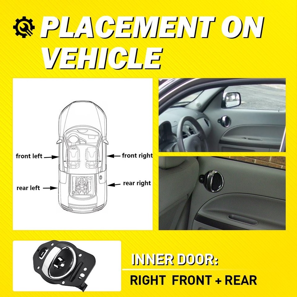 2X For 2006-2011 Chevy HHR Inside Right Door Handle Front/Rear ...