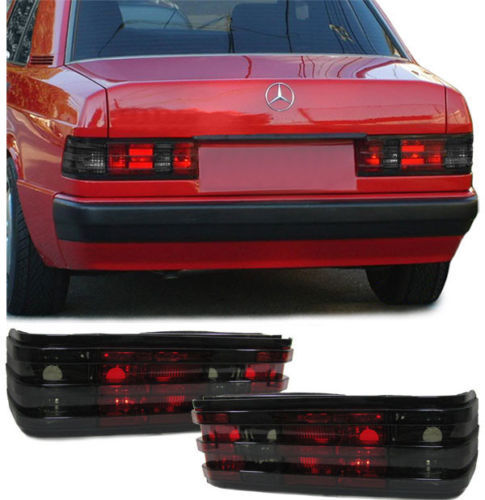 CRYSTAL SMOKED REAR TAIL LIGHTS LAMPS FOR MERCEDES 190 190E W201 1982 ...