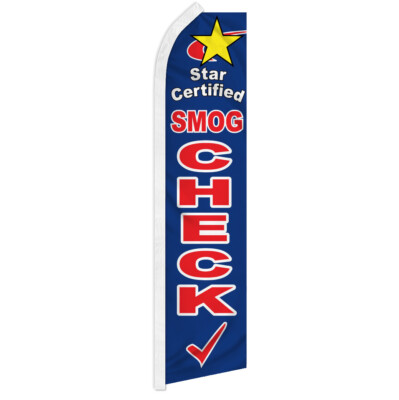 Star Certified Smog Check Swooper Flutter Advertising Feather Flag ...