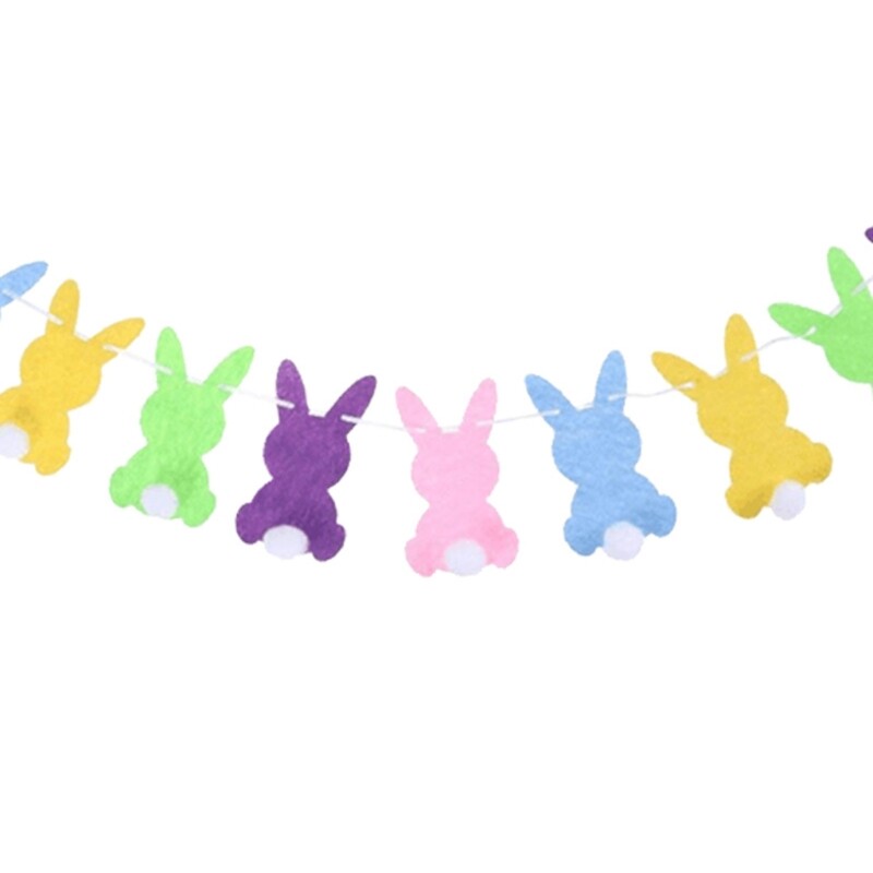 Happy Easter Rabbit for Garland Wall Bunting Flag Deco | eBay