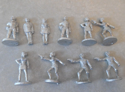 LOT OF 10 VINTAGE METAL MINIATURES, SCIENCE FICTION FIGURES, NO BRAND ...