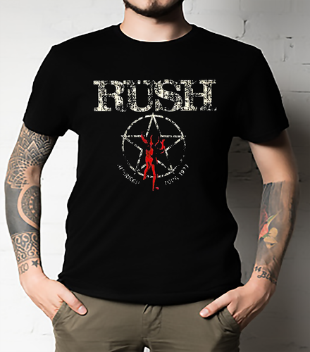 RUSH new brand red black logo! Essential T-Shirt unisex all size | eBay
