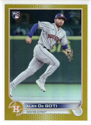 2022 Topps Update Gold Foil #US29 Alex De Goti RC (Astros) | eBay