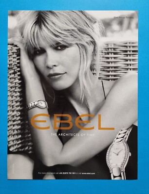 CLAUDIA SCHIFFER Supermodel in 1 page Magazine EBEL WATCH Print Ad | eBay