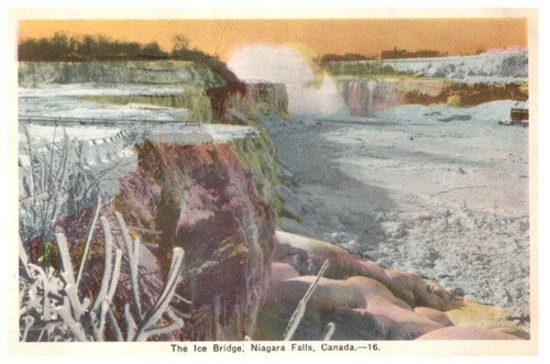 Vintage Postcard Posted 1945 The ice bridge Niagara Falls Canada | eBay