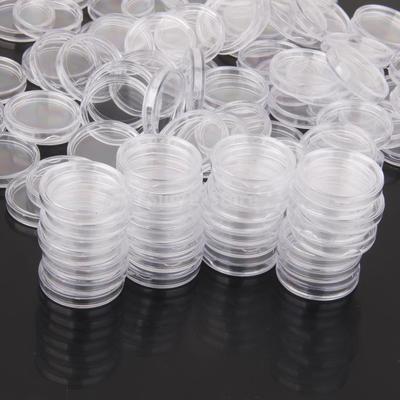 Pack of 10 Round Coin Capsules Sizes 21 mm - 24 mm - 27 mm - 30 mm 40 ...