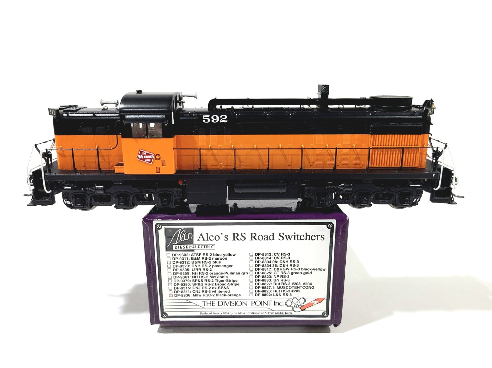 Division Point MILW Alco RSC-2 Milwaukee Road #592 HO Brass Model #DP ...
