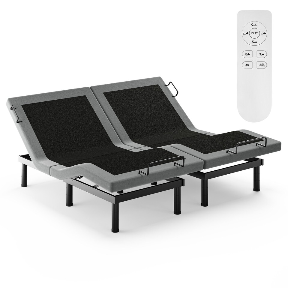 Adjustable Bed Frame Advanced Metal Bed Base Remote Quiet Motor Twin XL ...