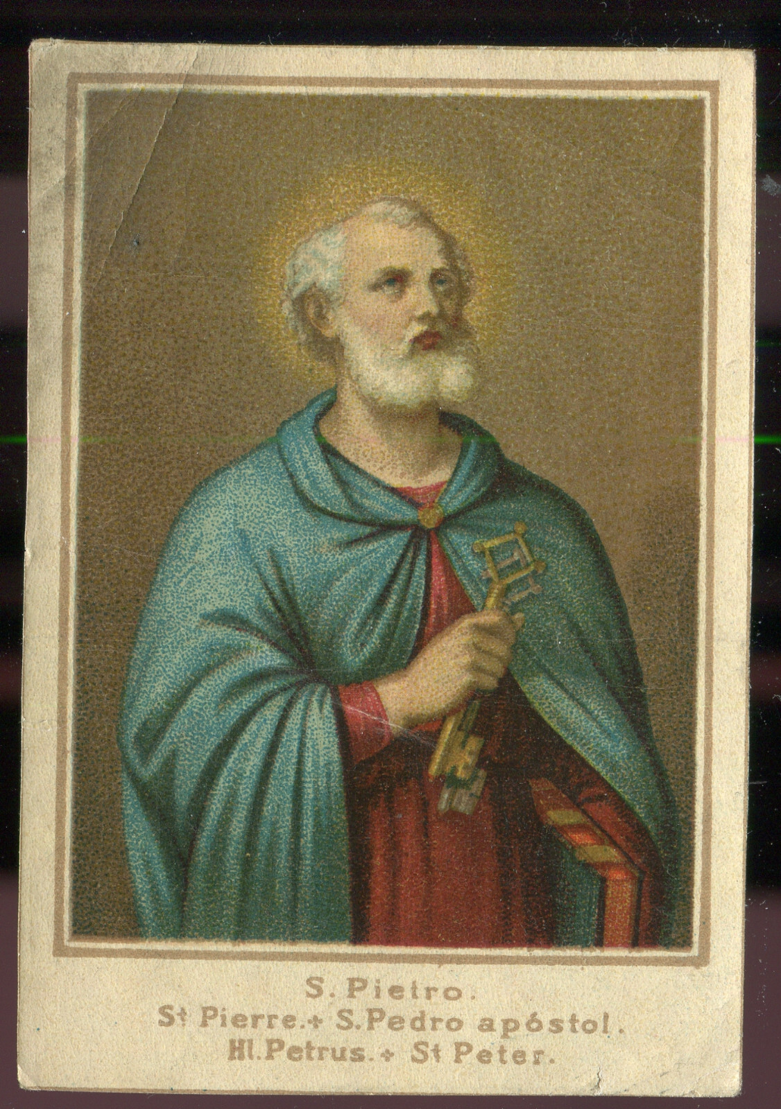 ANTIQUE CHROMO HOLY CARD OF ST PETER | eBay
