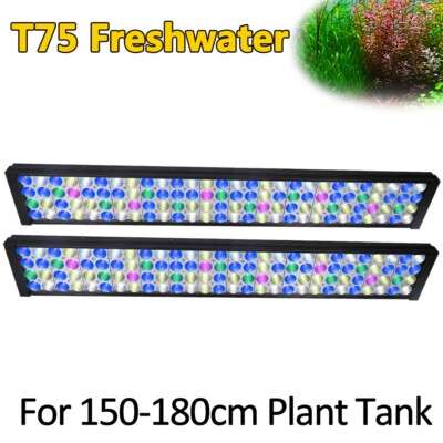 2PCS LED Aquarium Grow Light for 72" Full Spectrum Freshwater Plants ...
