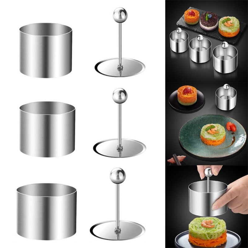 Easy to Use Cake Moulds Food Rings Stamper Baking Accessories for Home ...