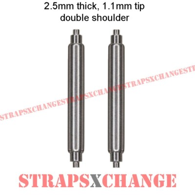 SEIKO 24mm OEM 2.5mm x 1.1mm FAT Diver's Spring Bar Bars Watch Strap ...