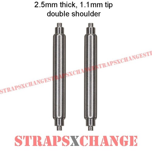 SEIKO 24mm OEM 2.5mm x 1.1mm FAT Diver's Spring Bar Bars Watch Strap ...