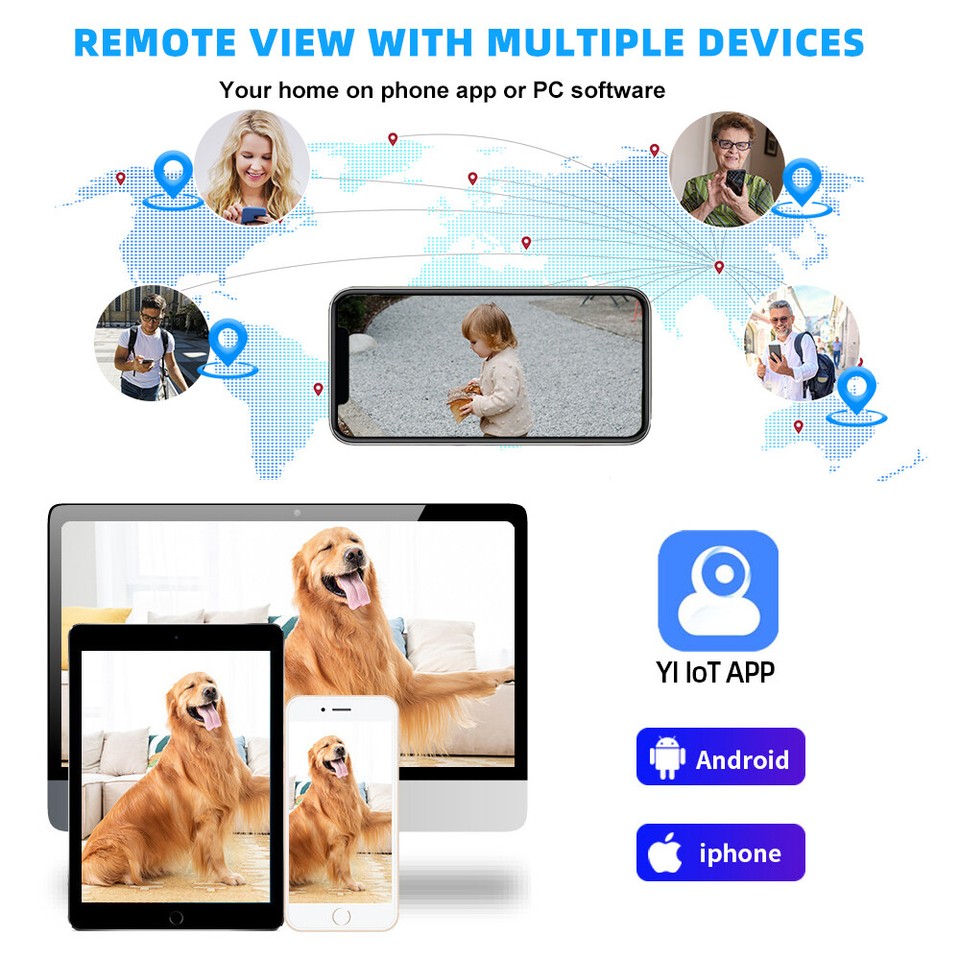 2x YIIOT App 5G Wifi IP Security Camera Smart Night Vision Outdoor ...