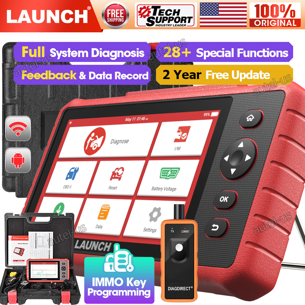 LAUNCH X431 CRP909X Pro Full System Diagnostic Tool OBD2 Scanner Key ...