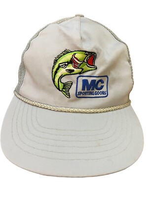Vintage MC Sporting Goods Snapback Trucker Hat Mesh Back Gray | eBay