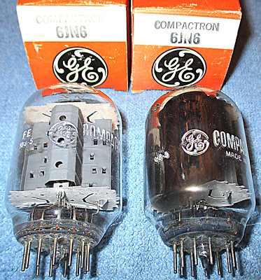 2 NOS GE 6JN6 Vacuum Tubes - 17.5 Watts for David Berning & Milbert ...
