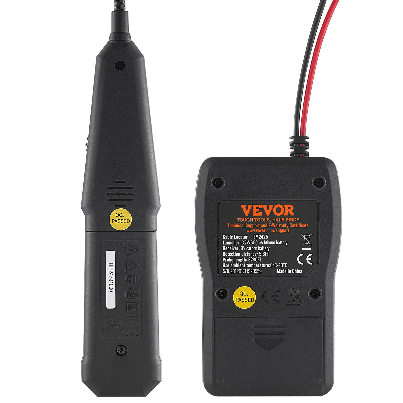 VEVOR Underground Cable Locator 6.5 FT Max. Detection Depth Wire Break ...