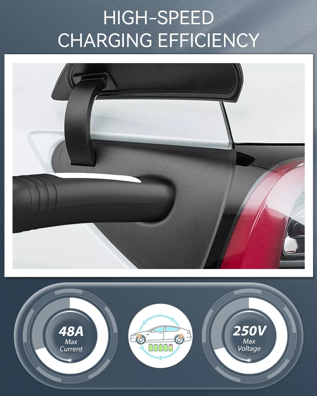 6.7M/22ft Compatible with Tesla Charing Extension Cord Model 3/Y/X/S ...