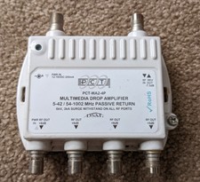PCT PCTMA22P RF Multimedia 2 Port Catv/hdtv Drop Amplifier W/ Passive ...