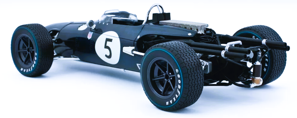 Ferrari Engine in 1967 Race Car w/Spoke Wheel Rims1:18SCALE CUSTOM ...