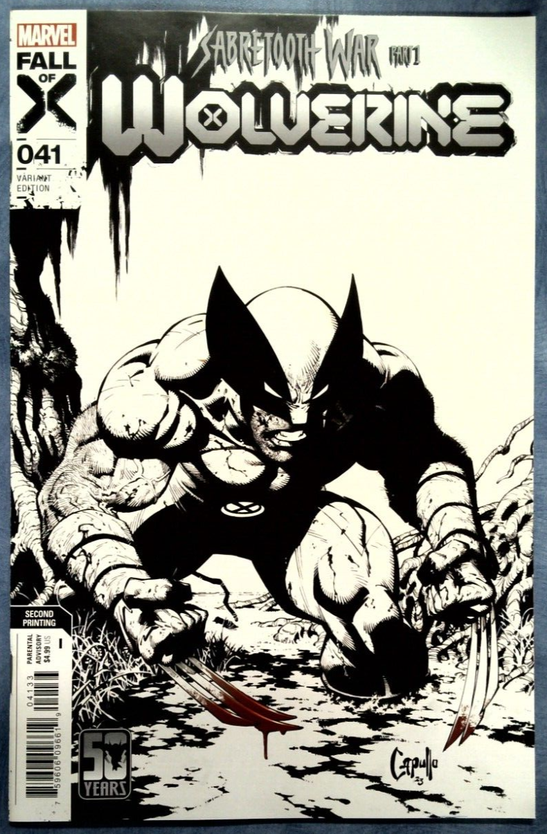 Wolverine #41 1:25 2nd Print Capullo Variant Sabretooth War | eBay