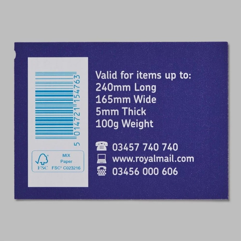 Royal Mail 1st Class Letter Stamps | 100% Authentic Stamps | Booklet of ...