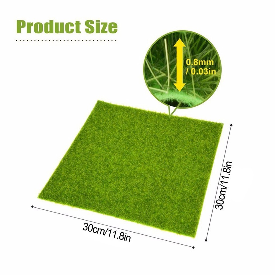 Artificial Grass Pot for Miniature Garden DIY Crafts Natural and ...
