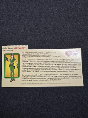 gi joe lady jaye file card 2003 | eBay