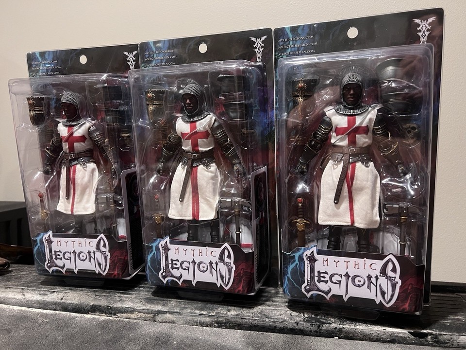 Mythic Legions LOT OF THREE Templar Knight Sir Elijah Action Figures ...