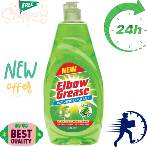 Elbow Grease Washing Up Liquid, Apple Fresh 600ml | eBay UK