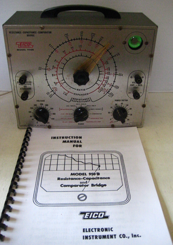 Nice EICO 950B Resistance-Capacitance Bridge w GREEN EYE - working!! | eBay