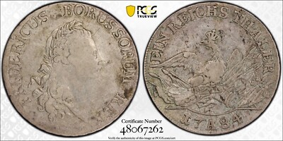 1784 A Prussia Thaler PCGS VF25 Silver Crown Coin Friedrich II Berlin ...