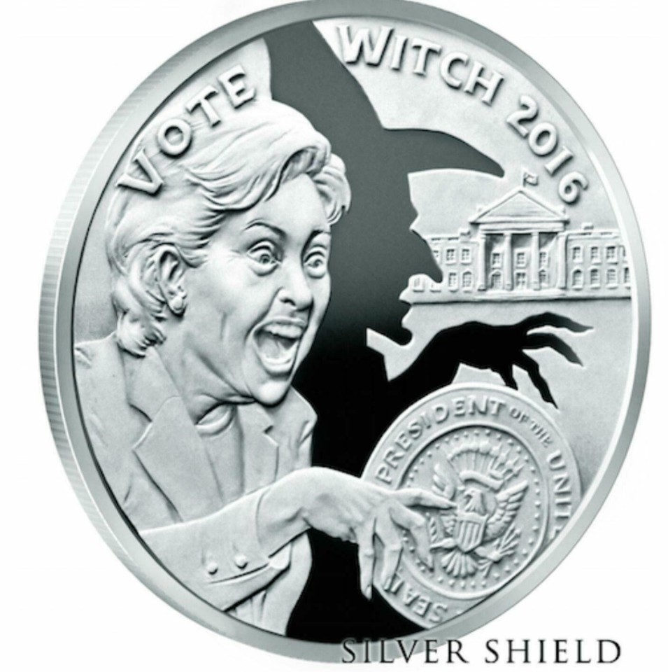 2016 1OZ Vote Witch Proof .999 Silver Shield - Iconic Mini-Mintage ...