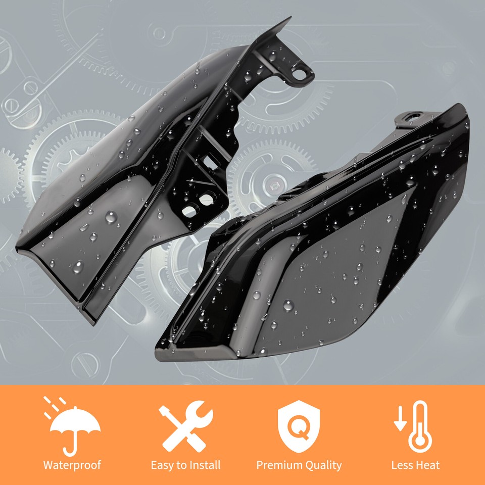 Black Mid-Frame Air Deflector Heat Shield Fit For Harley Electra Street ...