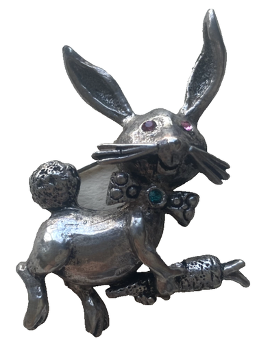 Silver Rabbit Brooch | eBay