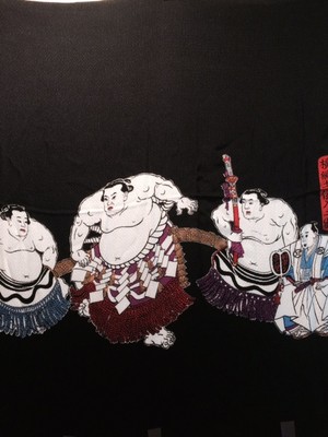 FUROSHIKI GEISHA KABUKI SUMO THREE GEISHA H-9 27” x 29” | eBay