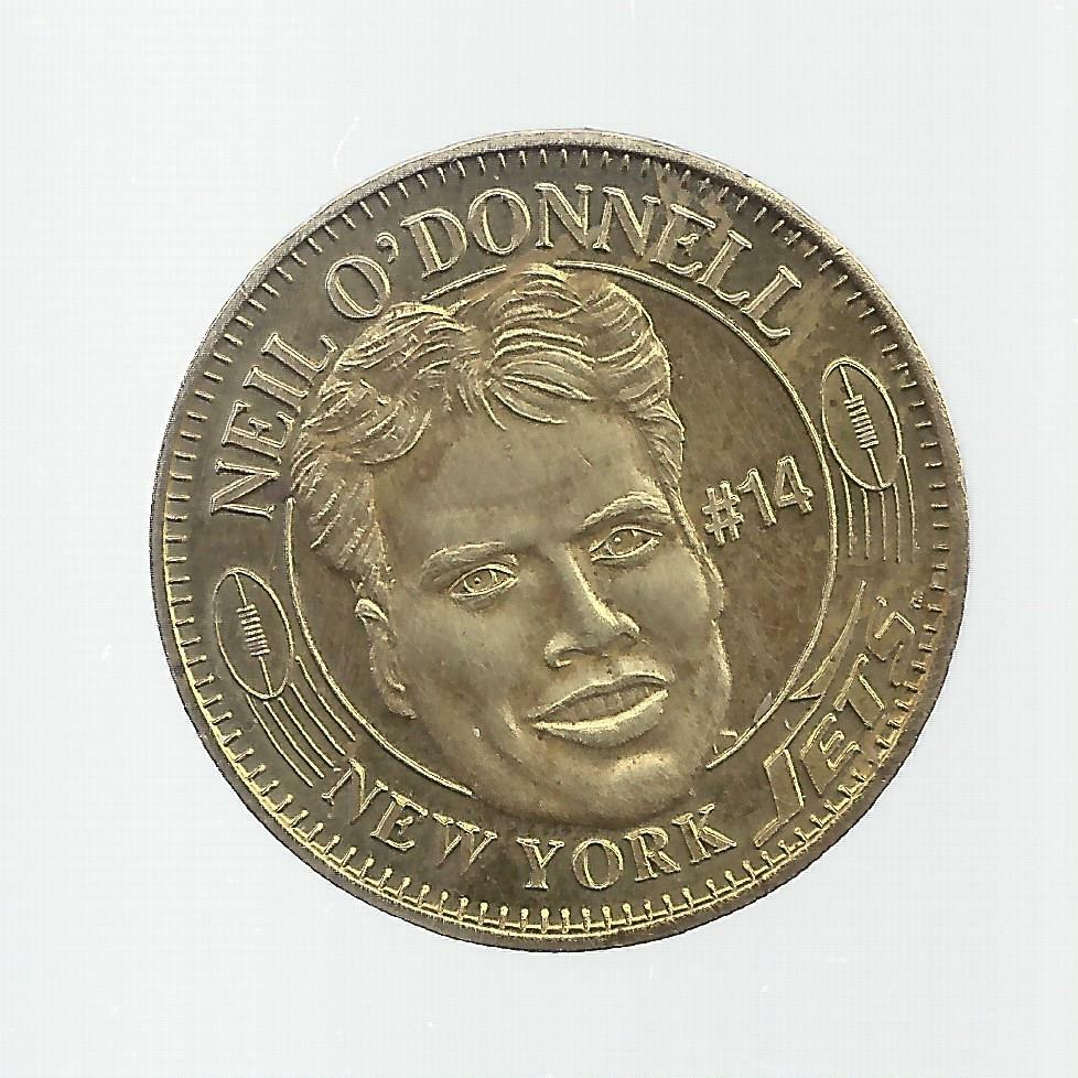Neil O'Donnell 1998 Pinnacle NFL Quarterback Club Coin NY Jets | eBay